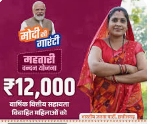 महतारी वंदन योजना में मिलेंगे हर महीने मिलेंगे 1 हजार ये मोदी की गारंटी